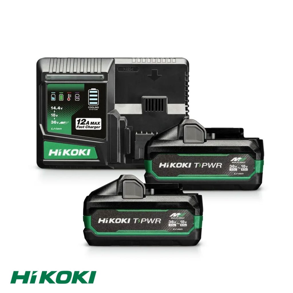 Hikoki Super Fast Charger UC36YSL2 complete with 2x 36V battery packs ...